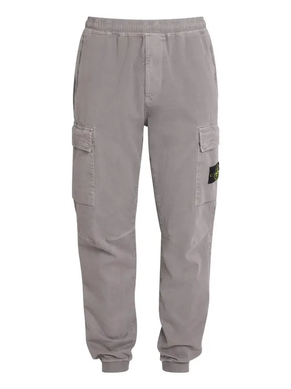 Stone Island Stretch-cotton Cargo Trousers - Grey