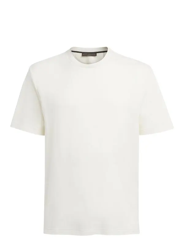BRETT JOHNSON Cotton-silk-cashmere T-shirt - Ivory