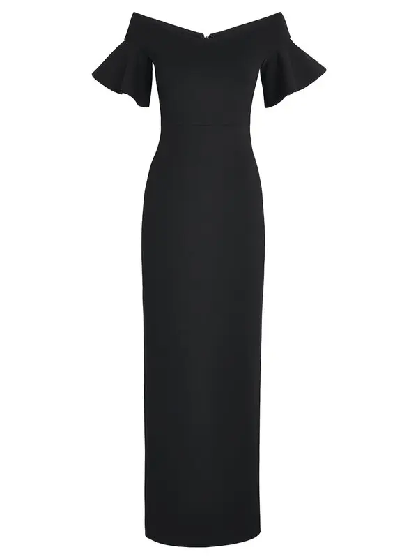 Solace London Off-the-shoulder Cielo Gown - Black