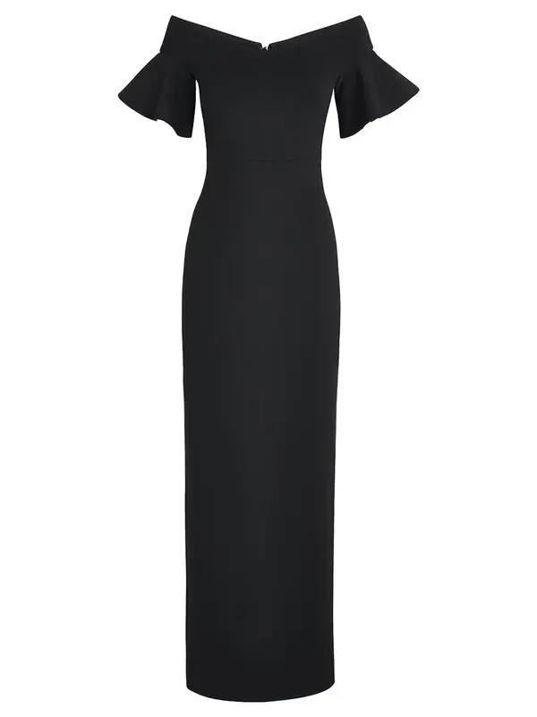 Solace London Off-the-shoulder Cielo Gown - Black