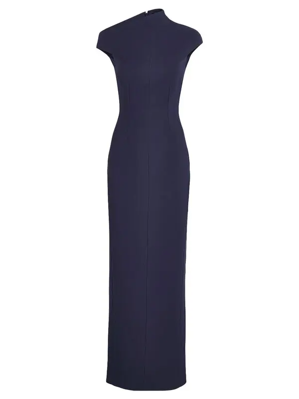 Solace London One-shoulder Arion Gown - Navy