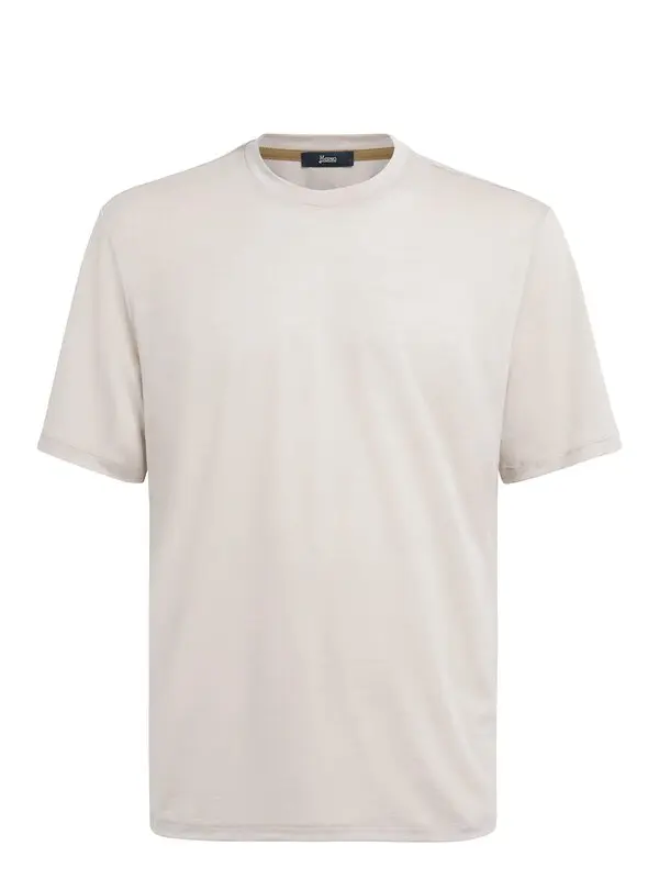 Herno Wool Logo T-shirt - Ivory