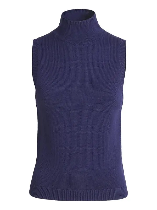 Staud Knitted Montclair Tank Top - Navy