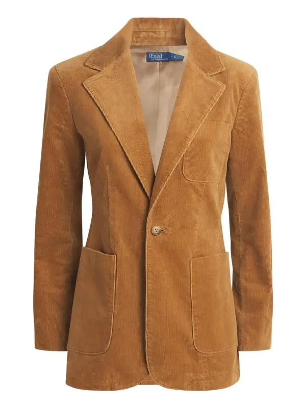 Polo Ralph Lauren Corduroy Single-breasted Blazer - Beige