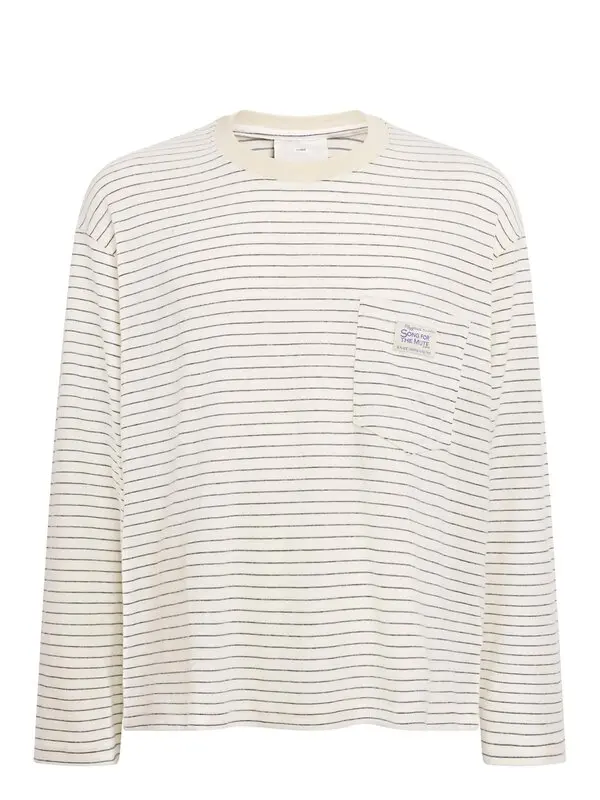 SONG FOR THE MUTE Stripe Long-sleeve T-shirt - Ivory