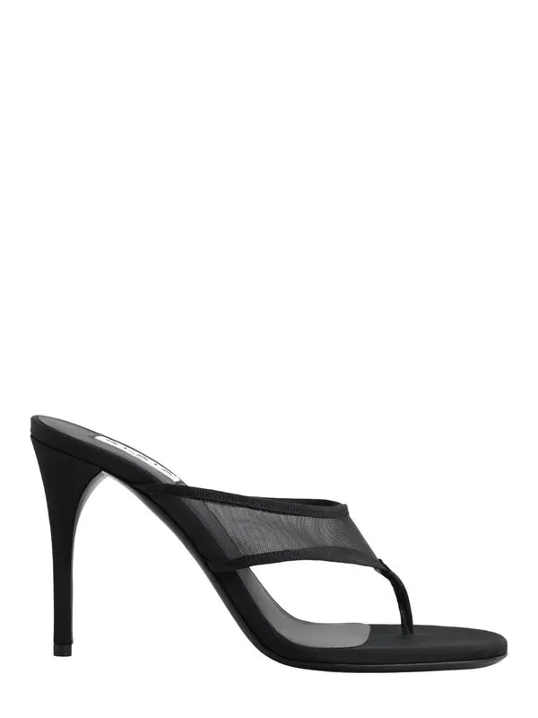 Alaïa Mesh Thong Mules 90 - Black