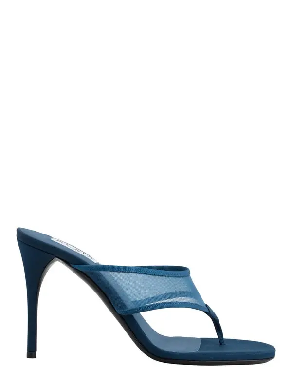Alaïa Mesh Thong Mules 90 - Blue