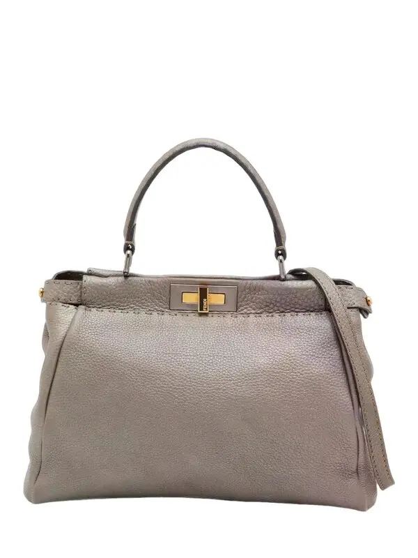 Fendi Peekaboo Medium Tote Bag - Grey