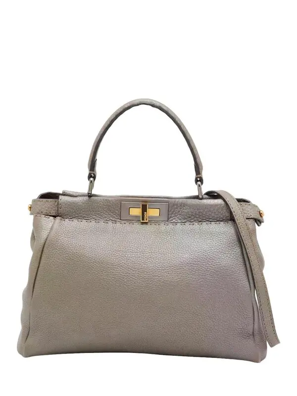 Fendi Peekaboo Medium Tote Bag - Grey