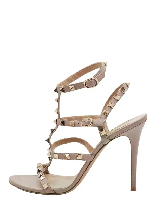 Valentino Garavani Rockstud Ankle-strap Sandals - Neutrals