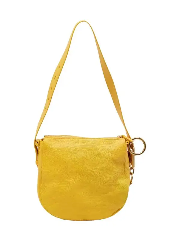Burberry Small Leather Shoulder Bag With Knight Hardware - Yellow