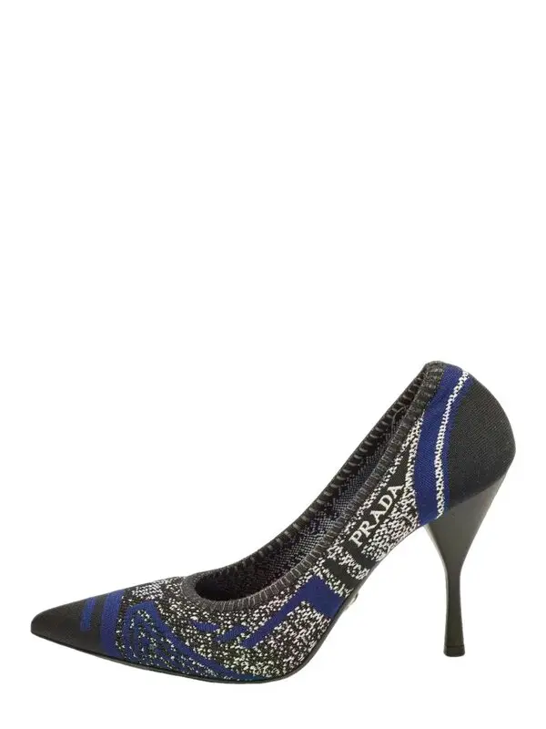 Prada Pointed-toe Knit Pumps - Black