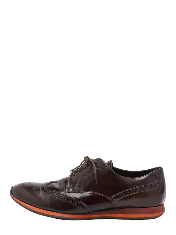 Prada Wingtip Brogue Derby Shoes - Brown