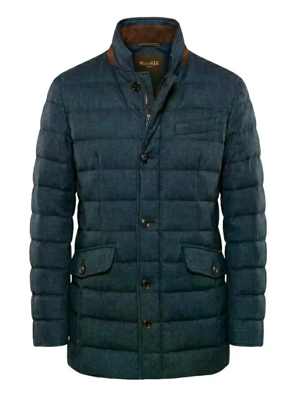 MOORER Quilted Virgin-wool Jacket - Green