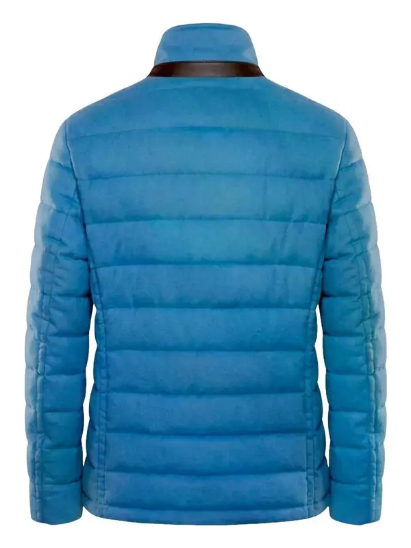 MOORER Padded Wool Jacket - Blue