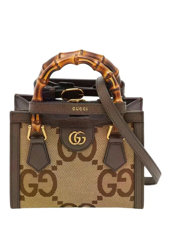 Gucci Bamboo Diana Gg Jumbo Tote Bag - Brown
