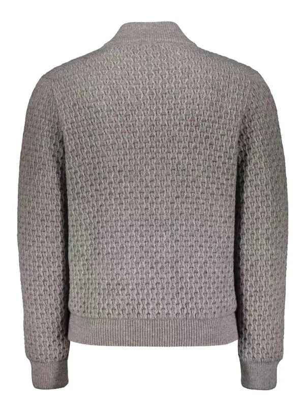 MOORER Zip-up Cardigan - Grey