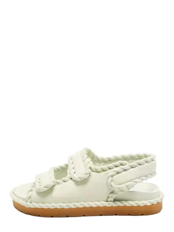 Bottega Veneta Light Leather Multi-strap Touch-strap Sandals - Green