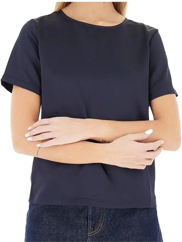 Max Mara Zona Short-sleeve Blouse - Black