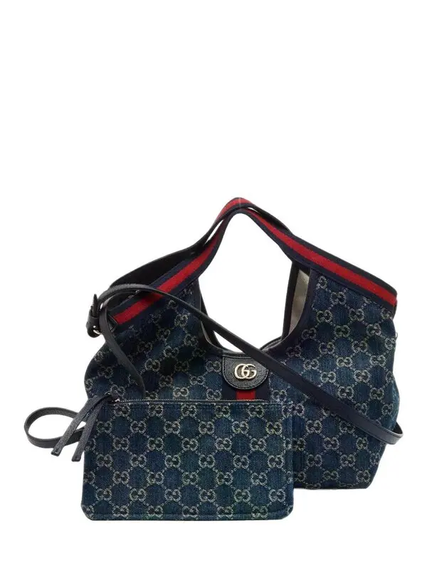 Gucci Small Giglio Web Tote Bag - Blue