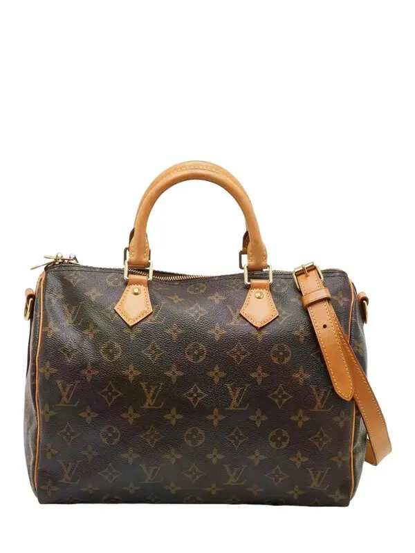 LOUIS VUITTON Speedy Bandoulière Monogram Tote Bag - Brown