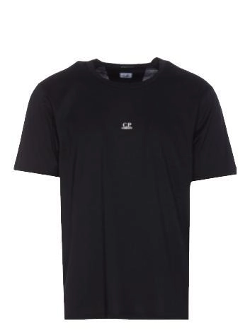 C.P. COMPANY Logo Printed Crewneck T-shirt - Black