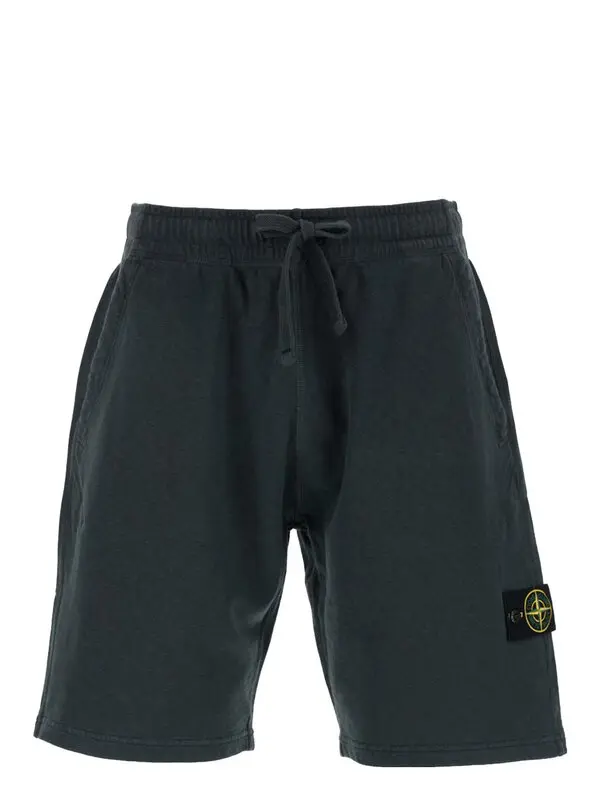 Stone Island Logo Patch Drawstring Shorts - Grey