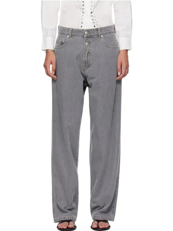 Gimaguas Tapered Wide-leg Jeans - Gray