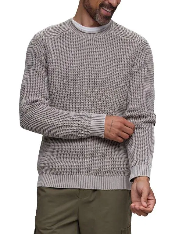 Barefoot Dreams Sunbleached Roll Neck Cotton Sweater - Pewter