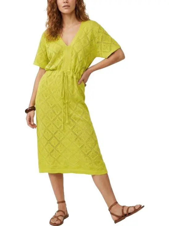 RAFFYA Santorina Knitted Midi Dress - Green