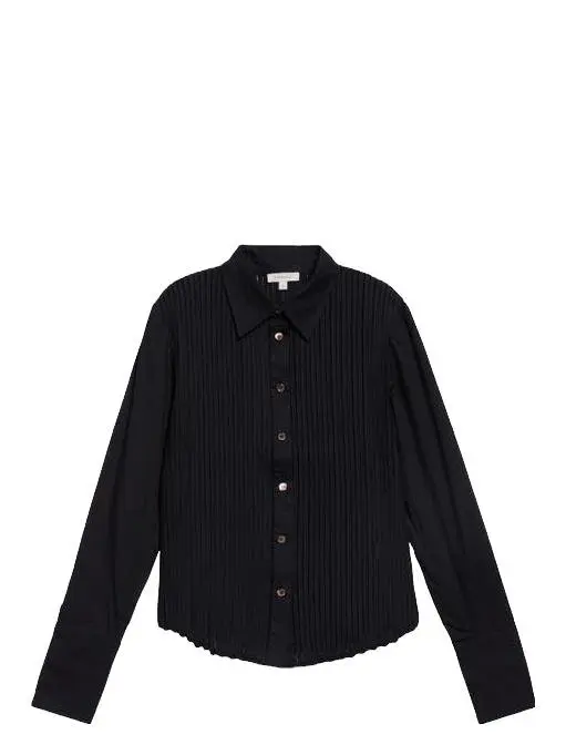 DIOTIMA Mito Bias Tape Cotton Button-up Shirt - Black