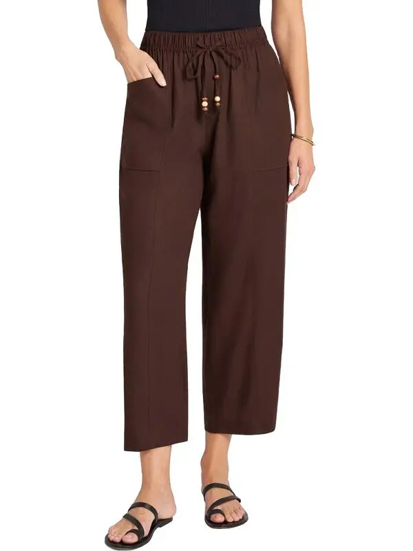 Matty M. Rumi Relaxed Crop Pants - Chocolate