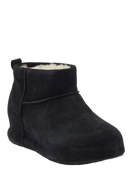 UGG Classic Mini Enwrap Genuine Shearling Leather Boots - Black