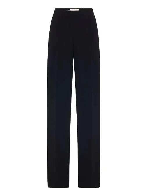 MAISON COMMON Wide Leg Travel-safe Trousers - Black