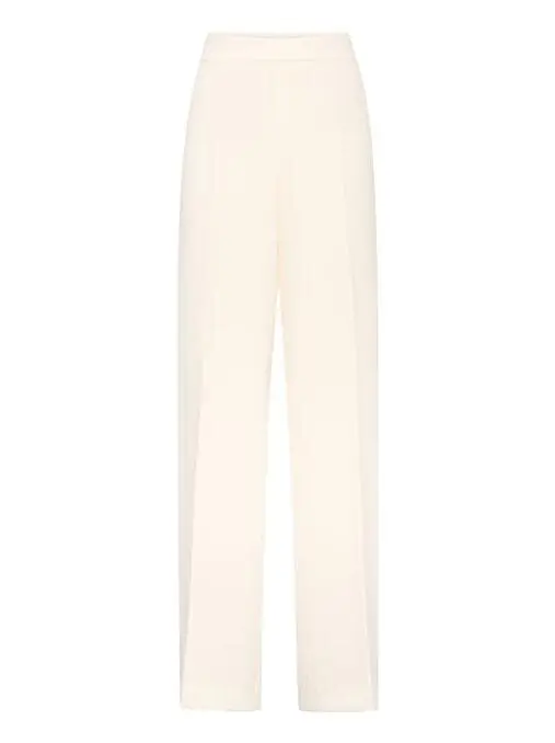 MAISON COMMON Wide Leg Travel-safe Trousers - Ecru
