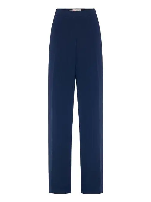 MAISON COMMON Wide Leg Travel-safe Trousers - Navy
