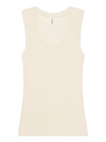 EVERYBODY.WORLD The Tank Ribbed Scoop Neck Top - Natural