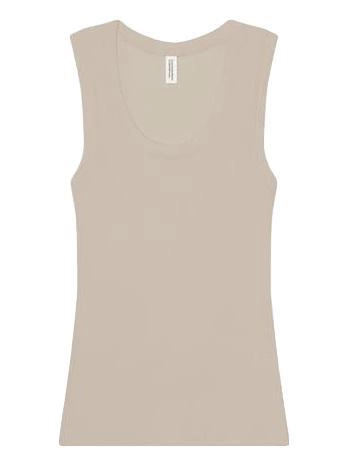 EVERYBODY.WORLD The Tank Ribbed Scoop Neck Top - Oat