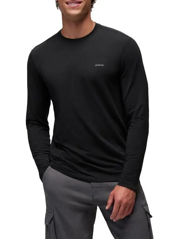Prana Tolmie Tech Performance Long Sleeve T-shirt - Black