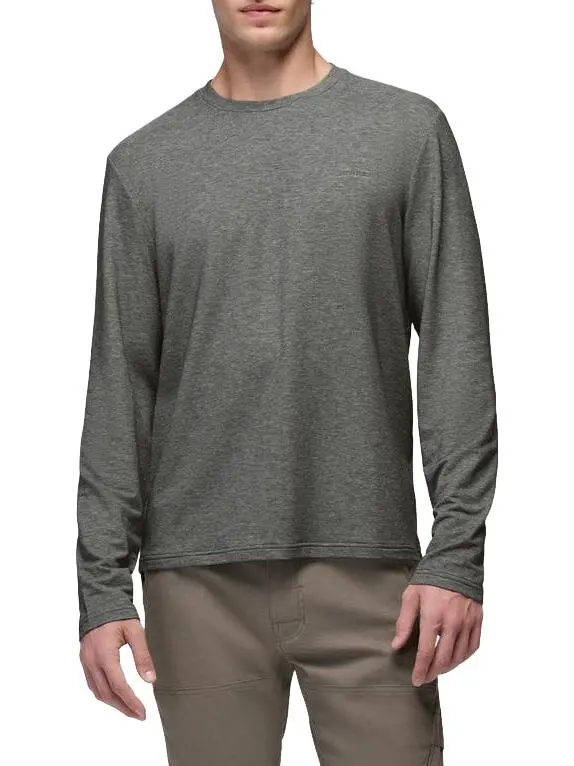 Prana Tolmie Tech Performance Long Sleeve T-shirt - Heather Grey