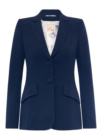MAISON COMMON Classic Blazer With Sharp Shoulders - Navy