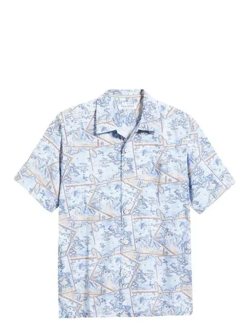 Tommy Bahama Coastal Ease Isle Explorer Islandzone® Short Sleeve Button-up Shirt - Cloud Nine Blue