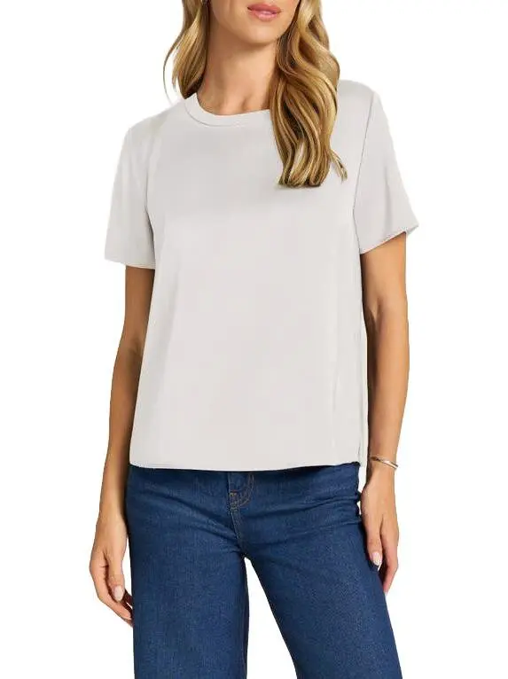 Matty M. Clove Satin T-shirt - Vellum