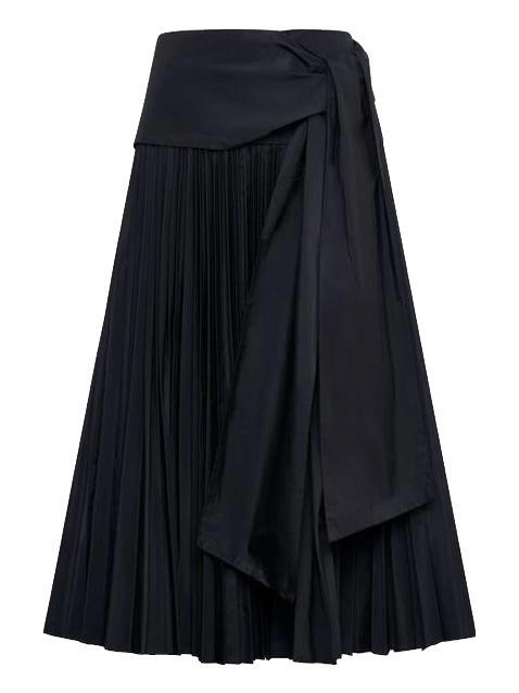 MAISON COMMON Taffeta Skirt With Bow Detail - Black