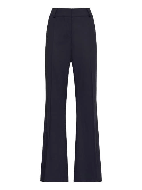MAISON COMMON Bootleg Trousers In Cool Wool - Black