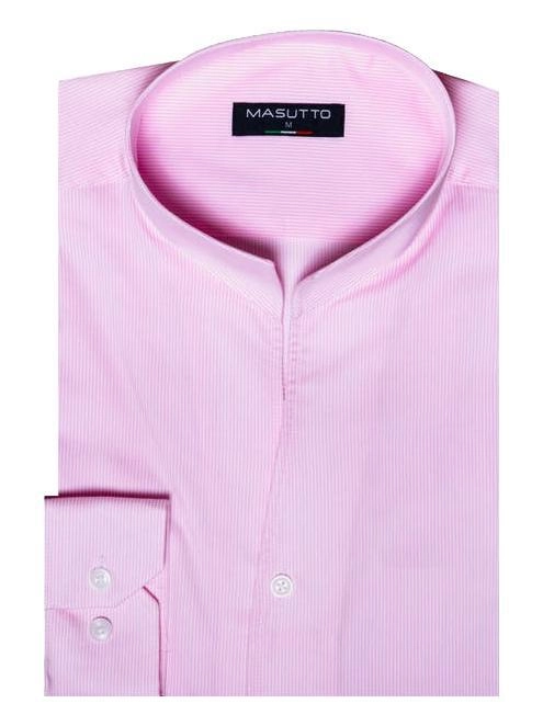 MASUTTO London Tulip Stand Up Collar Long Sleeve Shirt - Pink