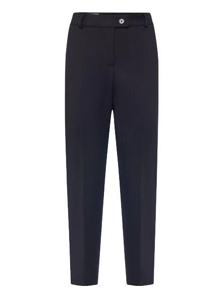 MAISON COMMON Signature Essential Straight Cotton Stretch Pants - Black