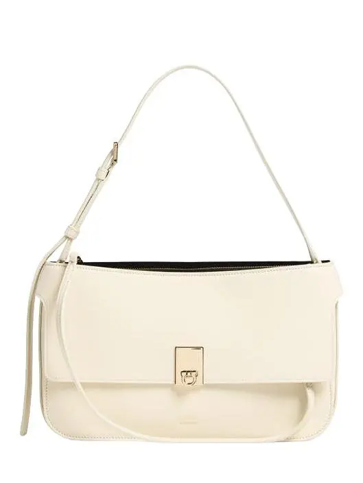 FERRAGAMO Extrasmall Cara Shoulder Bag - Mascarpone