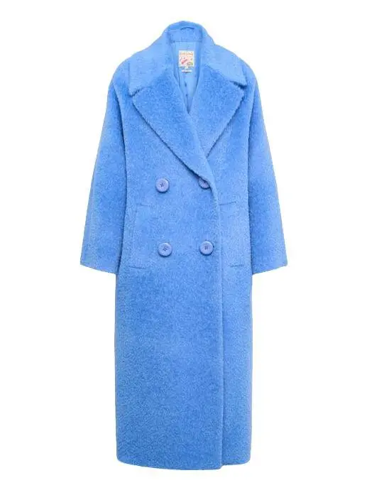 MAISON COMMON Long Alpaca Coat - Blue