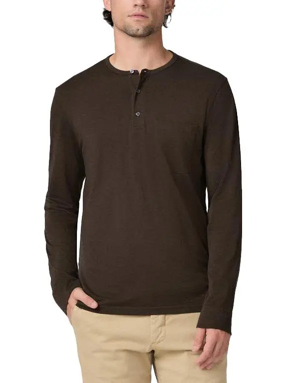 Paige Kirkwood Long Sleeve Henley - Dark Agar
